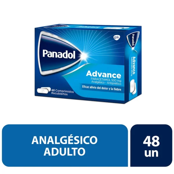 PANADOL ADVANCE 500 MG X 48 COM. (PARACETAMOL) - Farmacia Trinity